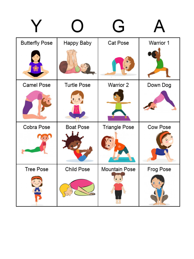 Kids Yoga Poses Printable Guide | PDF