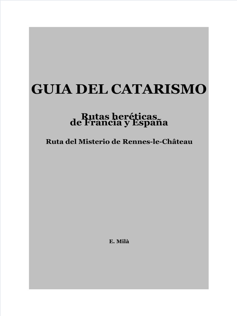 Pdfslide.tips Ernesto Mila Guia Del Catarismo | PDF | Creencia ...