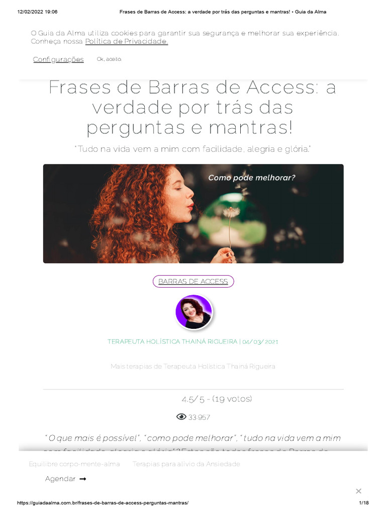 Frases de Barras de Access - A Verdade Por Trás Das Perguntas e Mantras! - Guia Da Alma | PDF ...