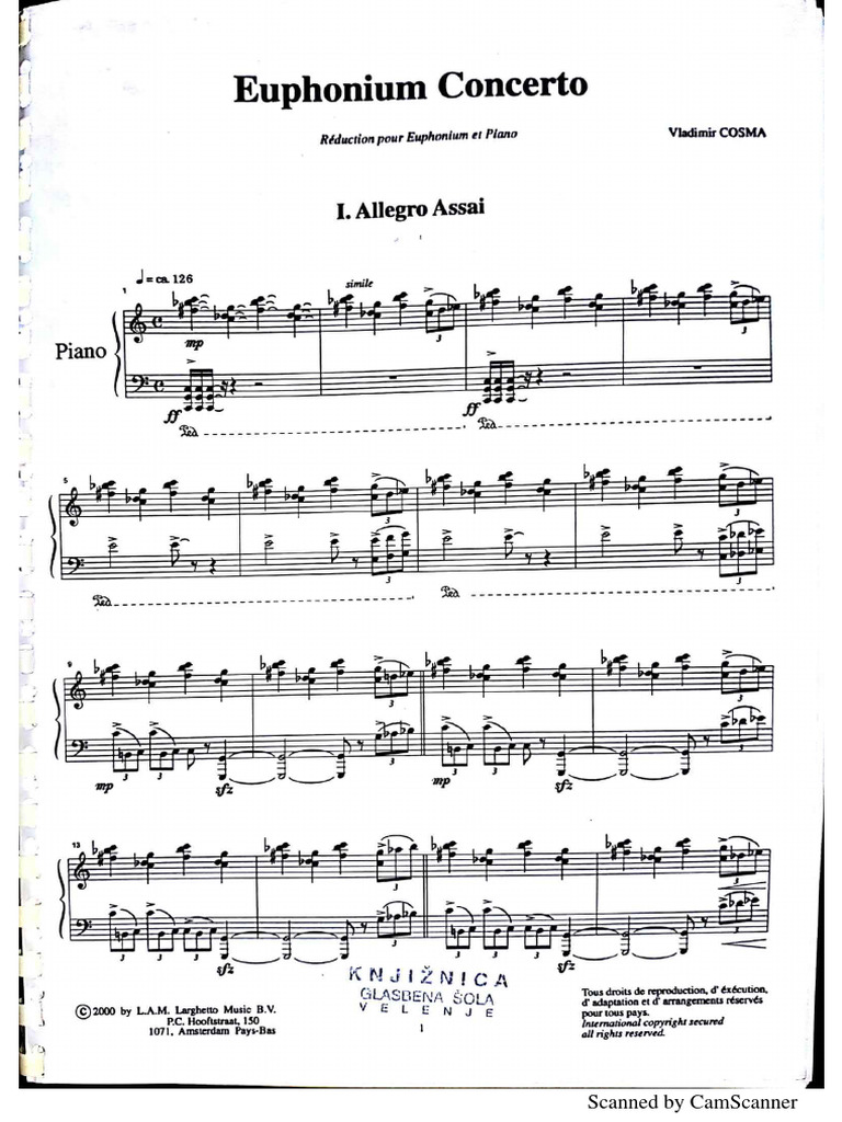 Cosma Euphonium Concerto | PDF