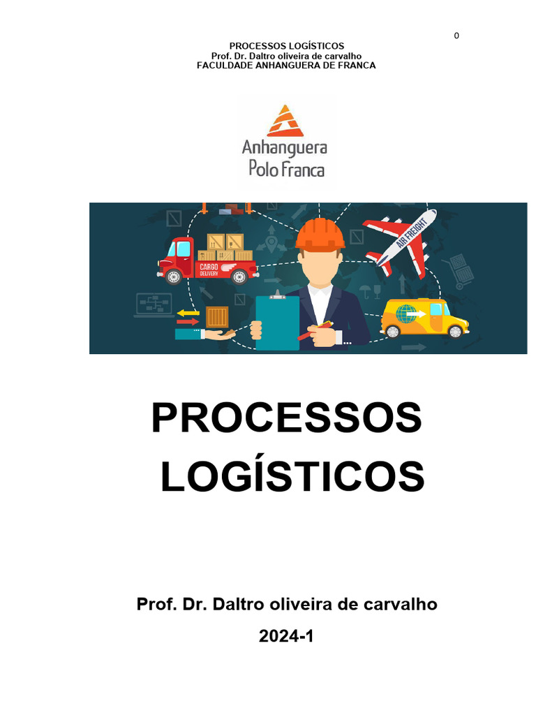 Apostila - Processos Logisticos 2024-1 | PDF | Logística | Cadeia de suprimentos