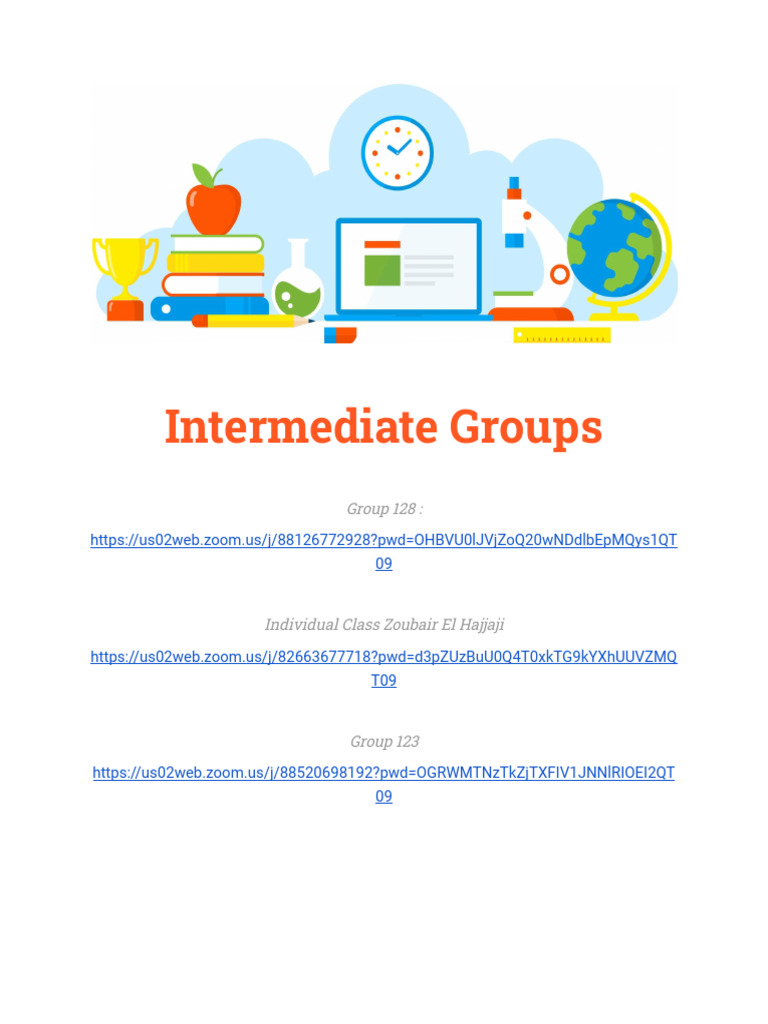 Lougha Institute - Intermediate Group | PDF | Career & Growth | Self ...