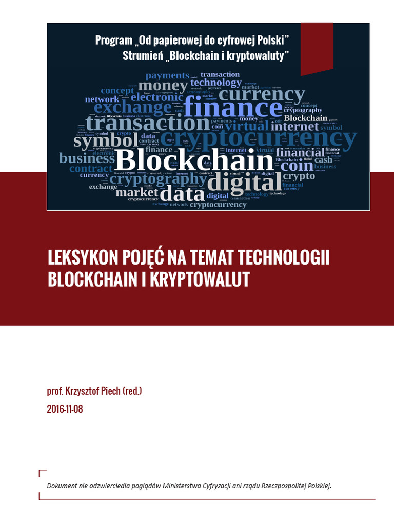 Leksykon Pojec Na Temat Technologii Blockchain I Kryptowalut | PDF