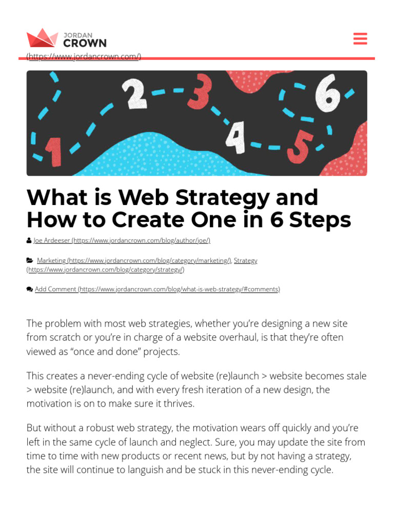 Crown - What Is Web Strategy and How To Create One in 6 Steps | PDF ...