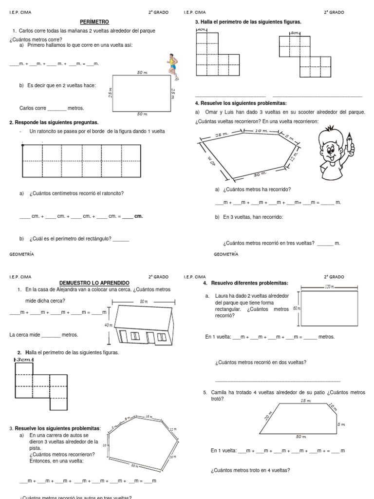 Perimetros Problemas - GEOMETRIA | PDF