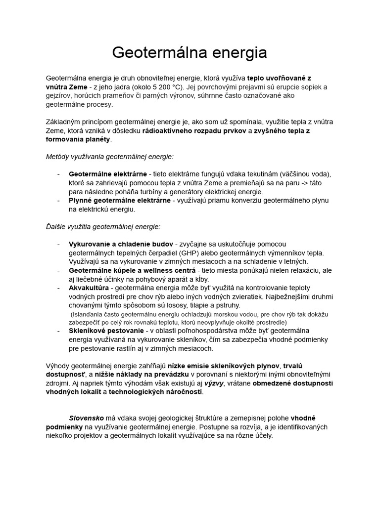 Geotermálna Energia | PDF