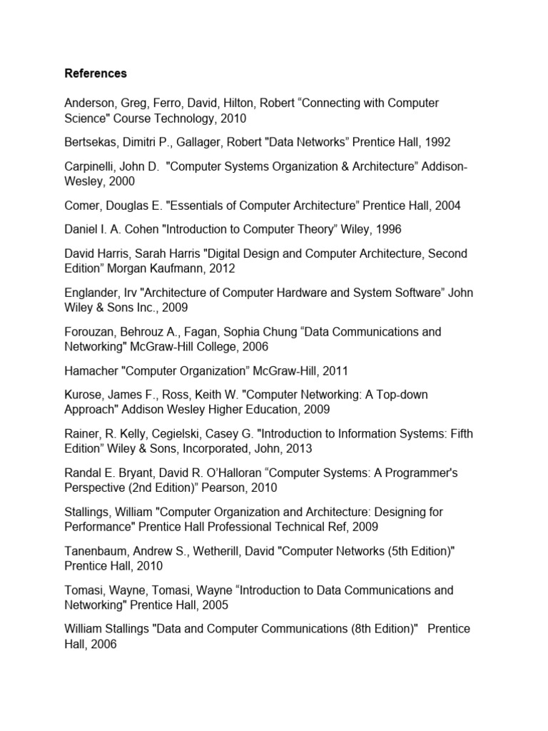 Comprehensive Computer Science References | PDF | Art