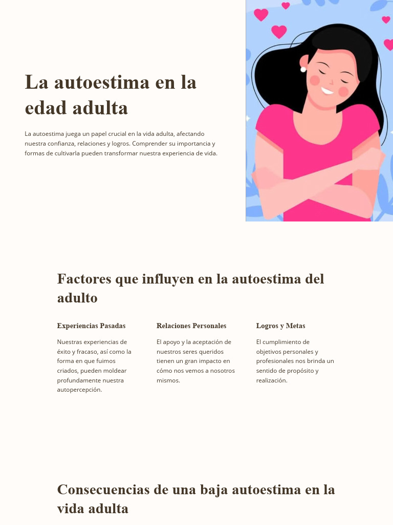 La Autoestima en La Edad Adulta | PDF | Autoestima | Adultos