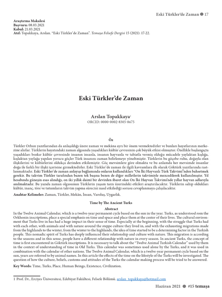 Eski_Turklerde_Zaman | PDF