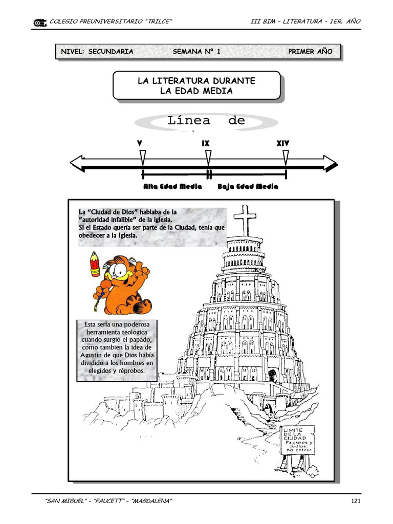 1ero. Año - LIT - Guía 1 - La Lit. Durante La Edad Media | PDF ...