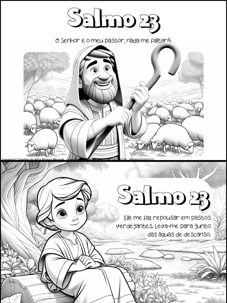 Salmo 23 Completo para Imprimir | PDF | Poesia