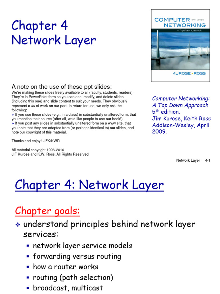 Chapter4 2 Nov 2010 | PDF | Computer Network | Internet Protocols