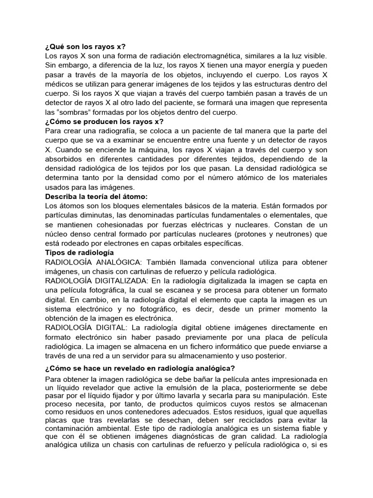 Introducción a los Rayos X y Radiología | PDF | Rayo X | Radiología