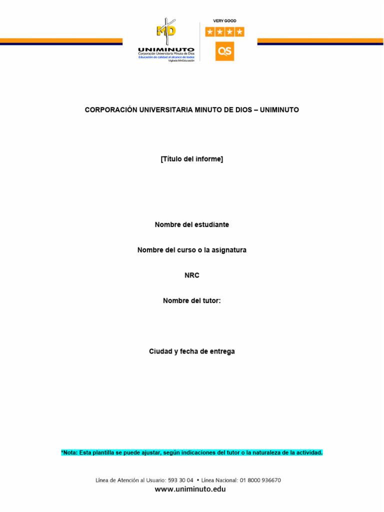 Formato para informes | PDF