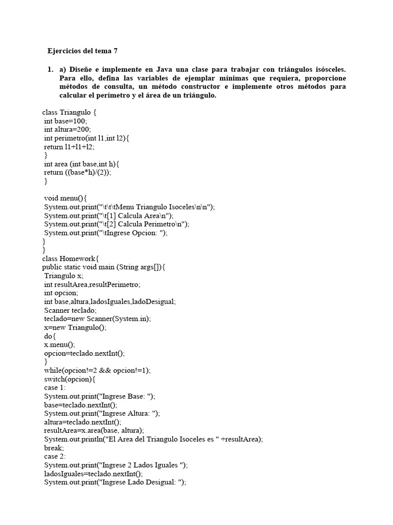 Taller Programacion 4 | PDF | Java (lenguaje de programación) | Programación de computadoras
