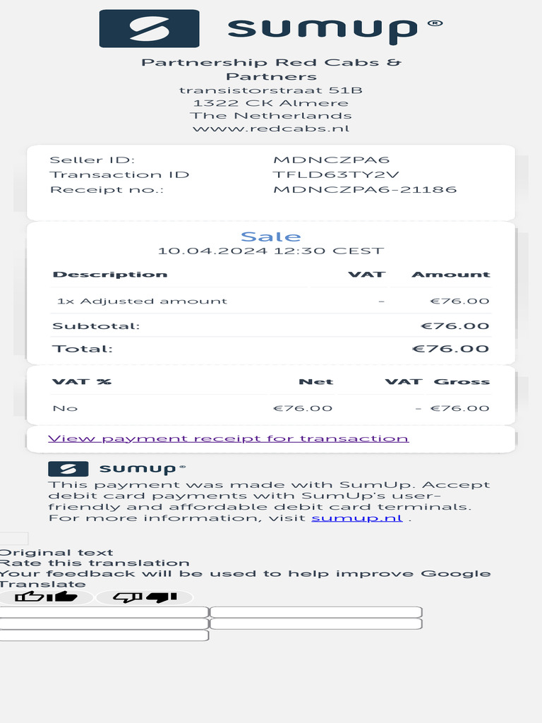 SumUp Receipt 3 | PDF