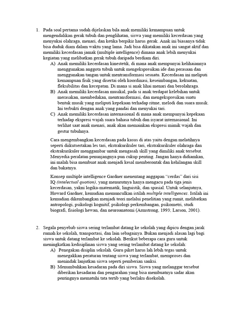 Uas - Pendidikan Anak | PDF