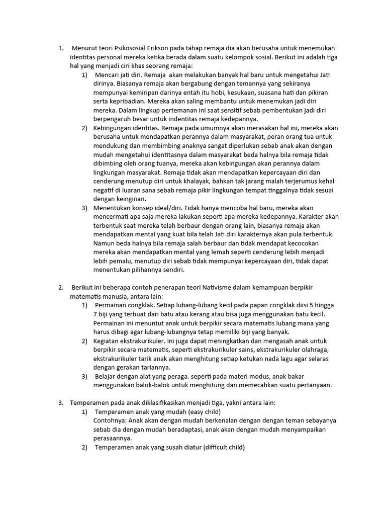 Uas - Perkembangan Anak | PDF | Pengembangan Diri | Kesehatan Holistik