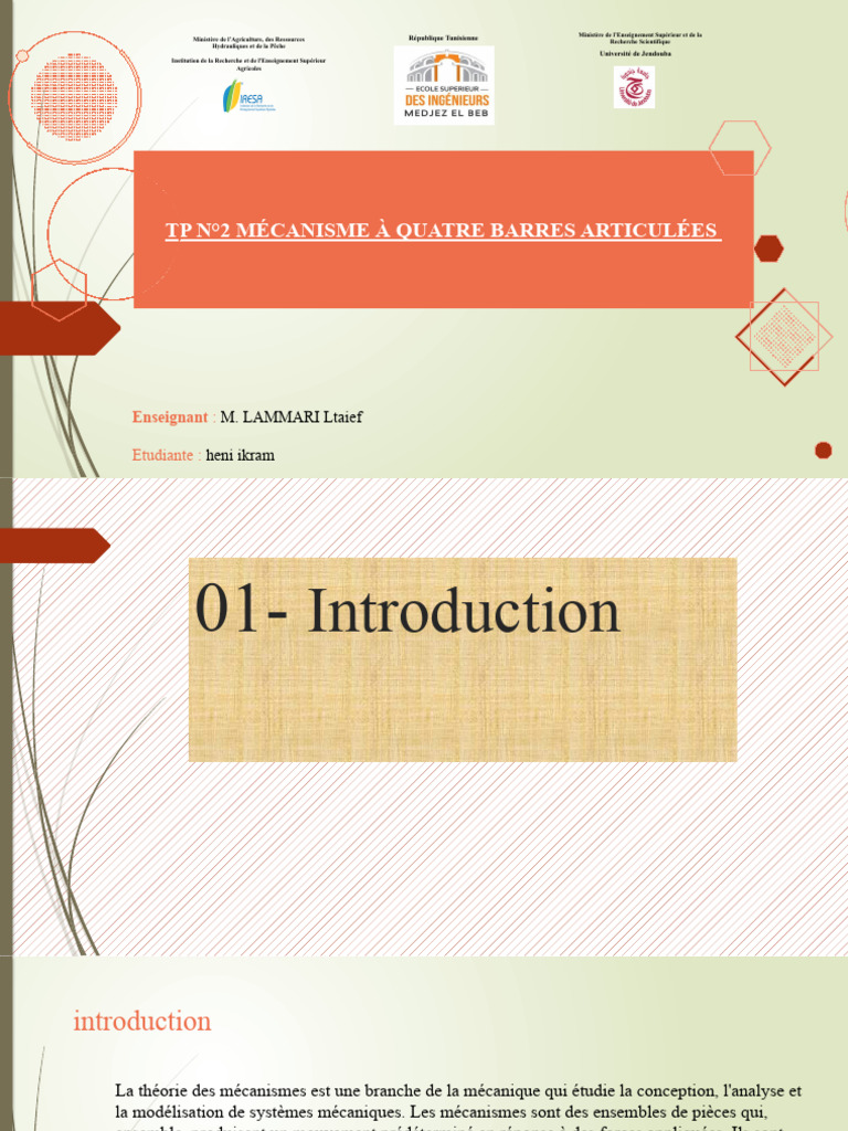 TP 2 Theorie de Mecanisme | PDF | Mécanique
