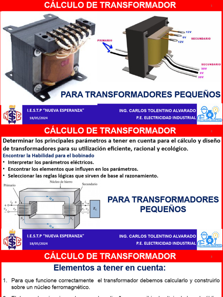 Calculo Del Transformador | PDF | Transformador | Inductor Calculo Del Transformador | PDF | Transformador | Inductor
