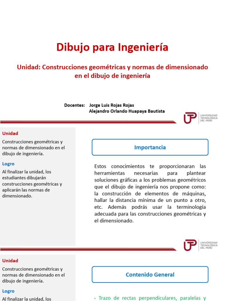 Dibujo para Ingenieria Unidad Construcci | PDF | Tangente | Geometría