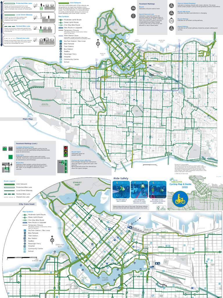 Map Cycling Vancouver | PDF | Cycling Infrastructure | Sustainable ...