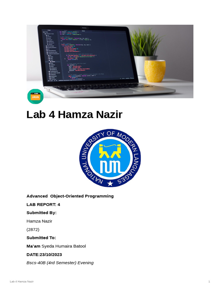 A Dvace Oop Lab Report Solved 4 4th Cs | PDF | Computer Science ... A Dvace Oop Lab Report Solved 4 4th Cs | PDF | Computer Science ...