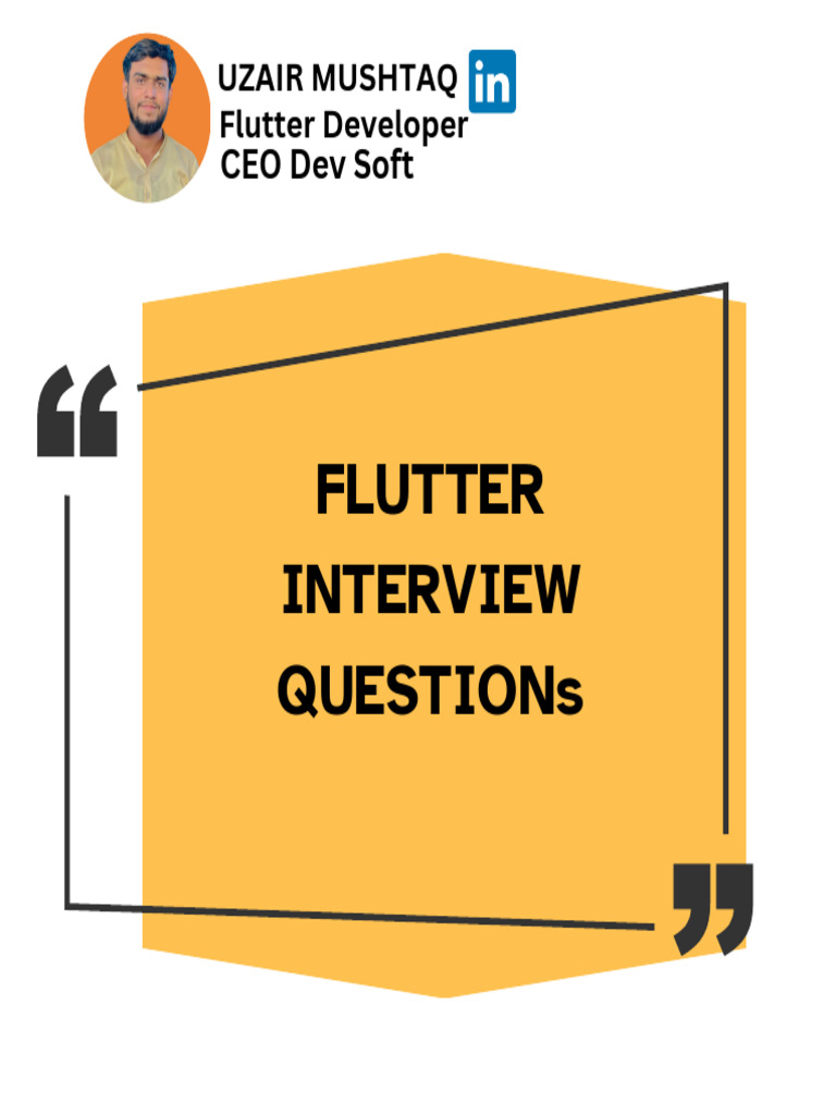 Flutter Interview Questions | Download Free PDF | Databases | Computing