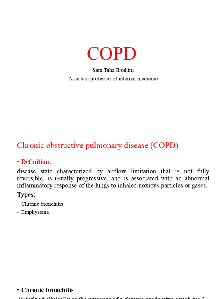 COPD | PDF | Chronic Obstructive Pulmonary Disease | Bronchitis