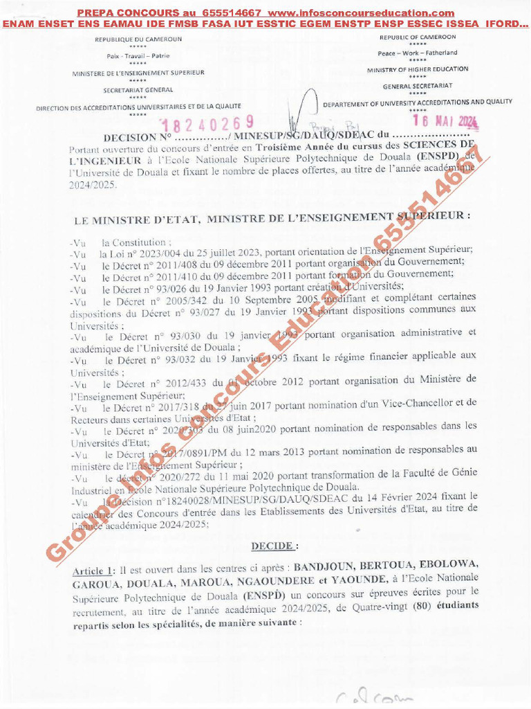 Concours Enspd 2024 Science Ing 3 | PDF