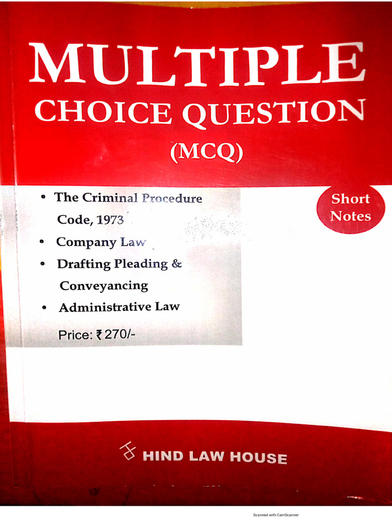 MCQ - CRPC Complaw DPC Adlaw | PDF