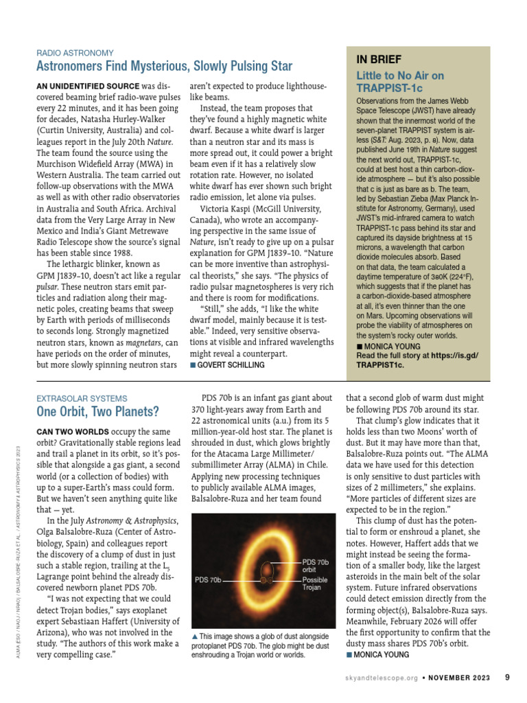 Astronomers Find Mysterious, Slowly Pulsing Star | PDF | Stars | Planets