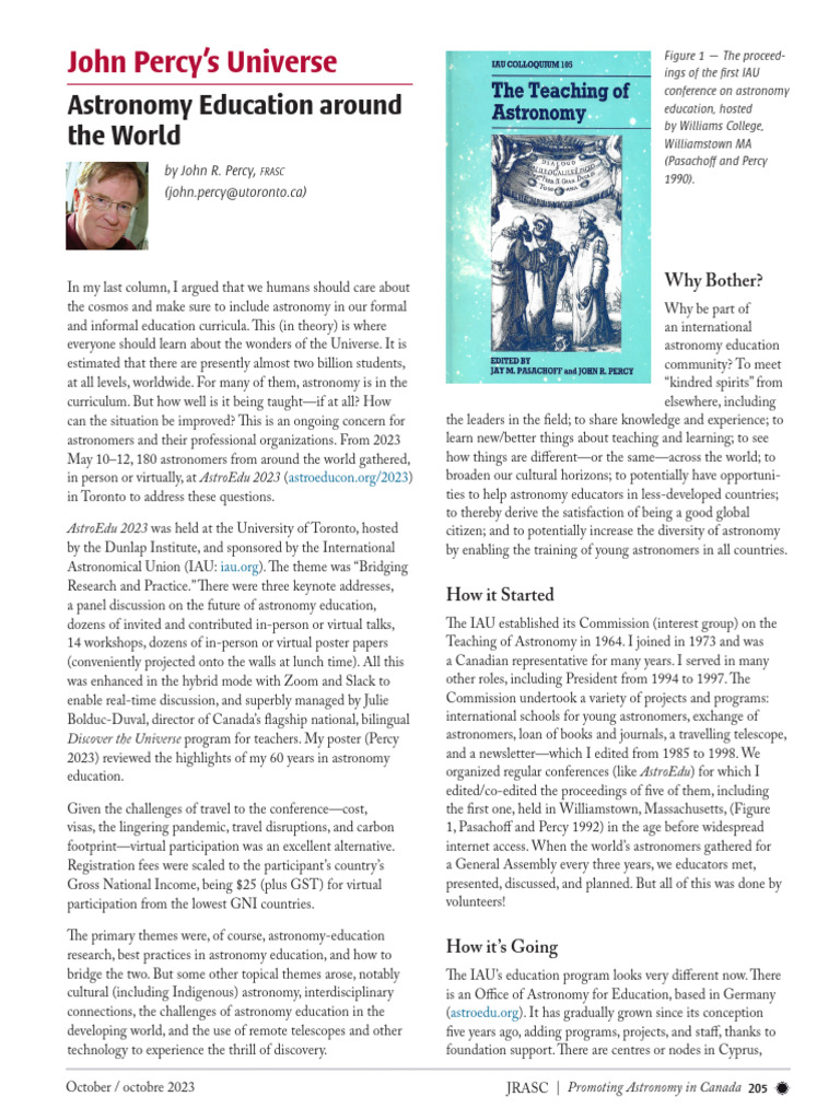 Astronomy Education Around The World | PDF | Astronomy