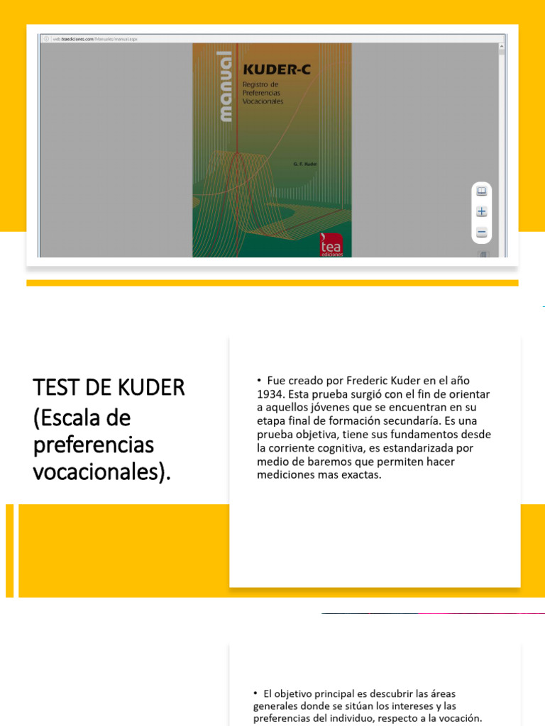 Presentacion TEST de Kuder | Descargar gratis PDF | Ingeniería ...