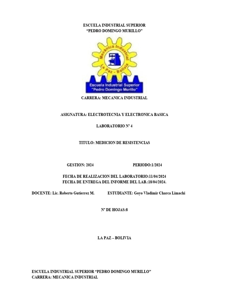 Medición de Resistencias en Electrónica | PDF | Resistencia Eléctrica y ...