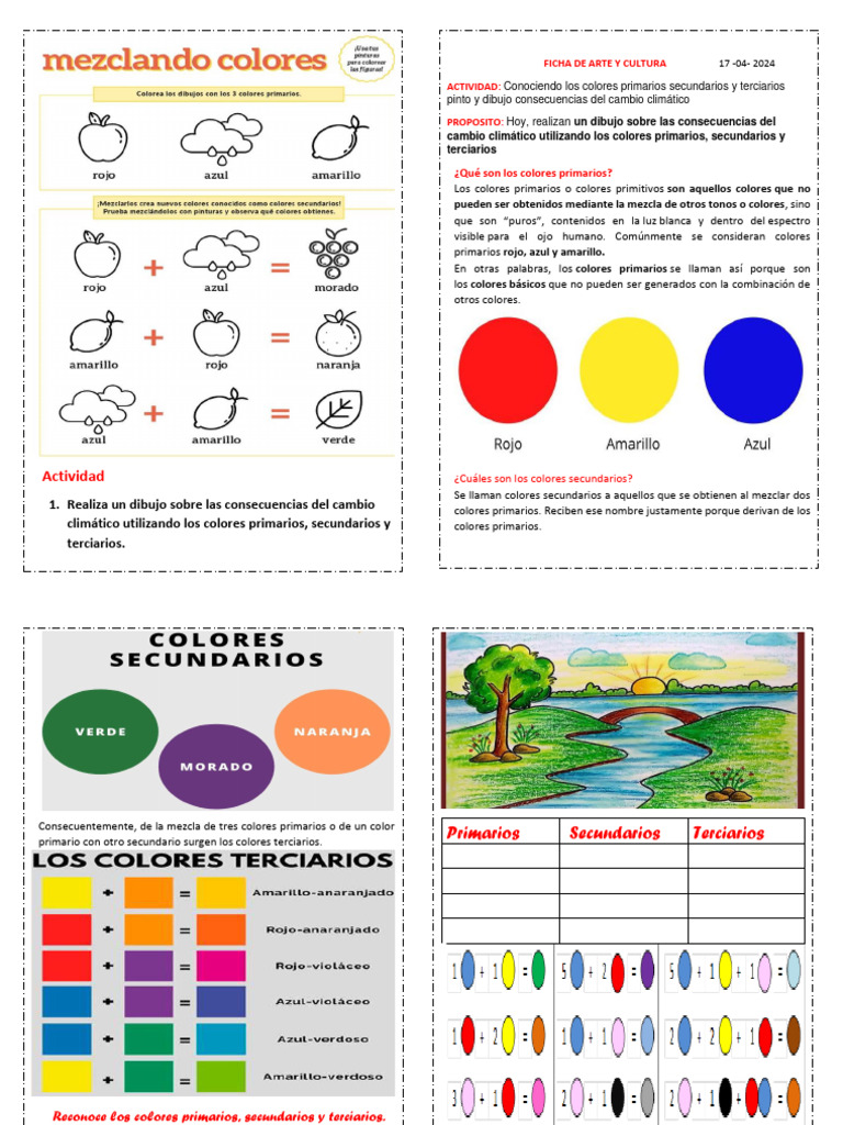 Dibujo de colores primarios y secundarios | PDF | Color | Psicofísica