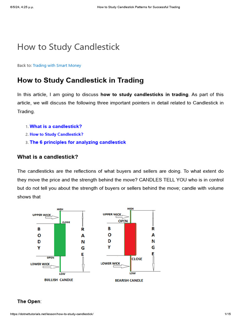 How To Study Candlestick in Trading | PDF | Stocks | Market Trend