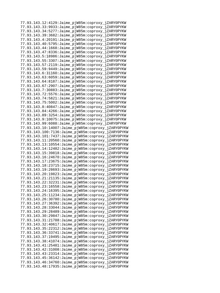 Proxy Server IP List | PDF