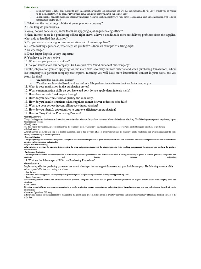 Interview | Download Free PDF | Reliability Engineering | Business Process