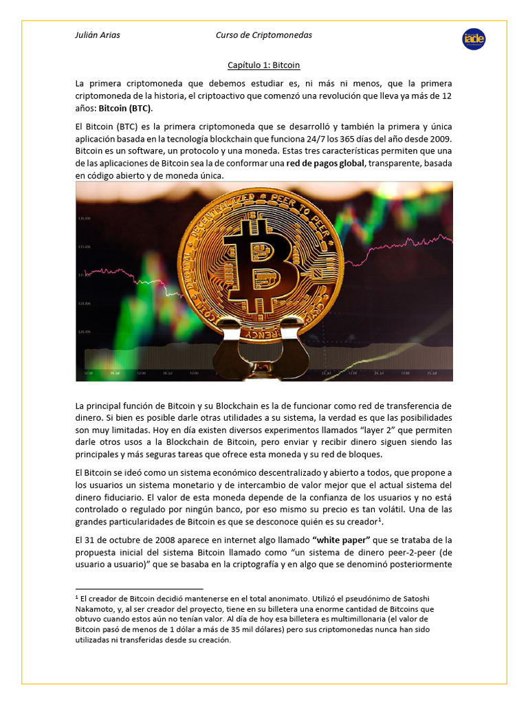 Cap Tulo 1 - Bitcoin | PDF | Bitcoin | Criptomoneda
