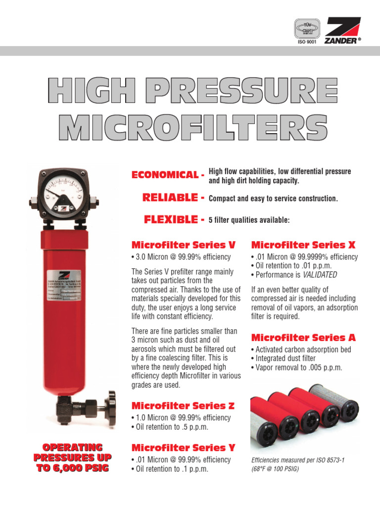 HP Microfilter | PDF | Filtration | Chemical Engineering