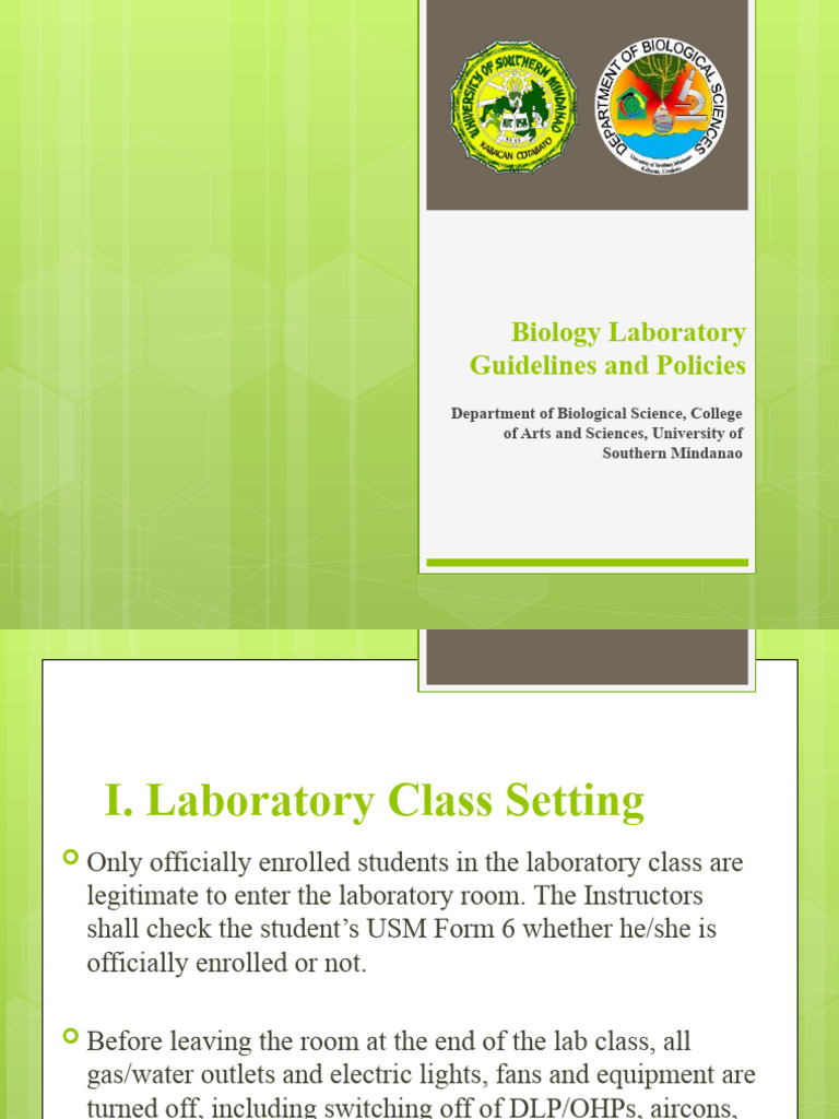 Biology Lab Guidelines and Policies | PDF | Laboratories