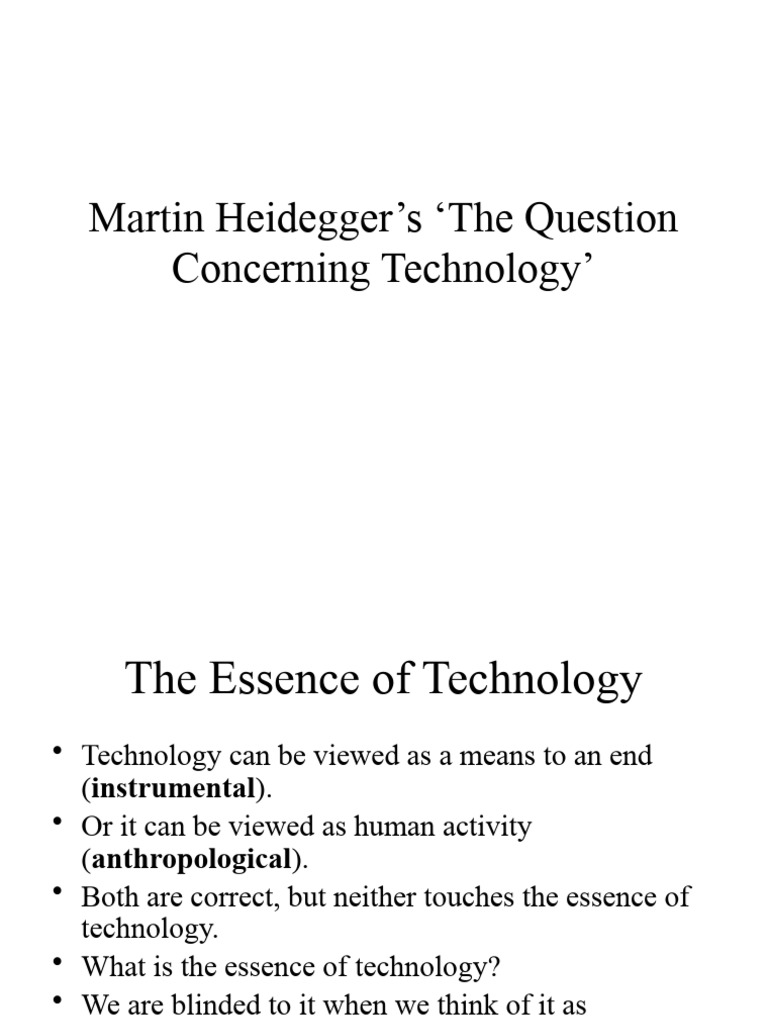 Heidegger's Essence of Technology Explained | PDF | Metaphysics