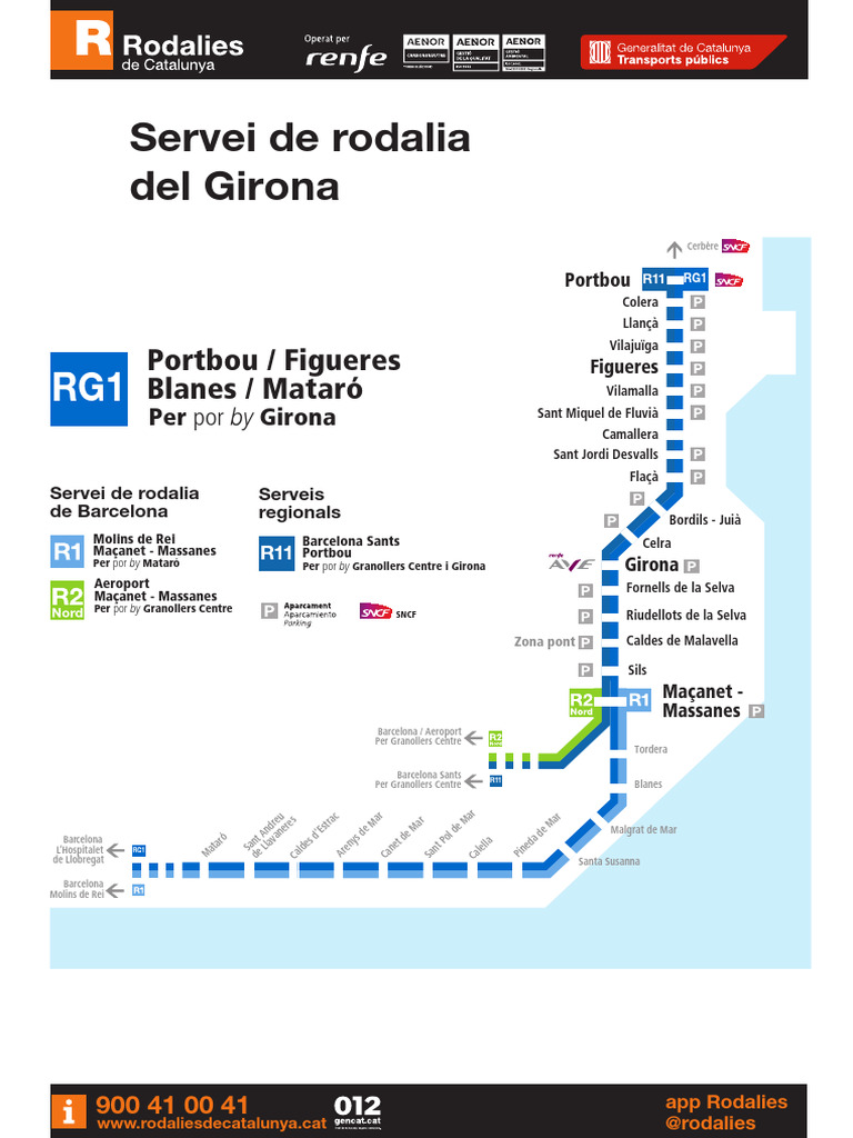 2024 4 Mapa Rodalia Girona No Zones | PDF