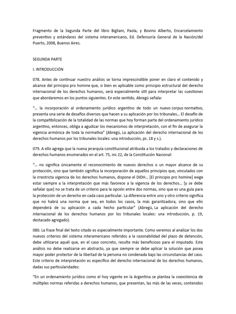 Interpretación del principio pro homine | PDF | Derechos humanos | Ley ...