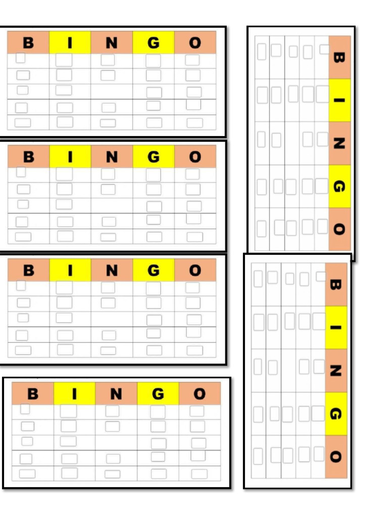 Plantilla para Imprimir Bingos | PDF