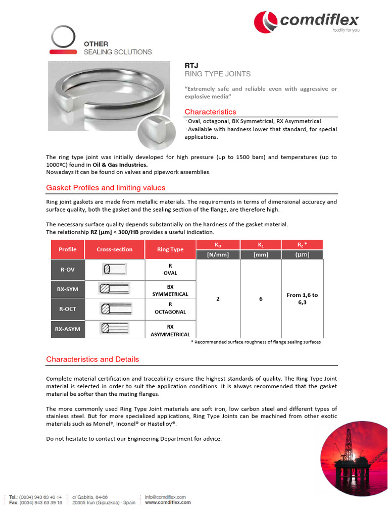 Comdiflex RTJ Ring Type Joints Catalogue | Download Free PDF ...