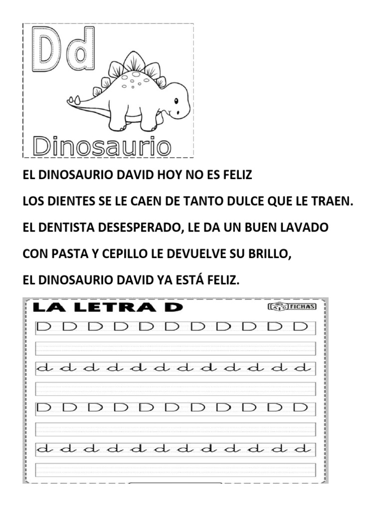 EL DINOSAURIO DAVID HOY NO ES FELIZ | PDF
