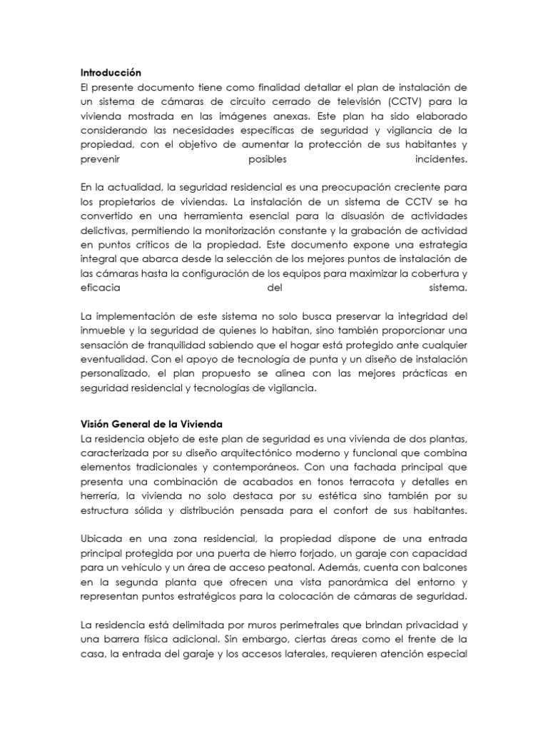 Informe CCTV Sistemas de Monitoreo | PDF | Circuito cerrado de ...