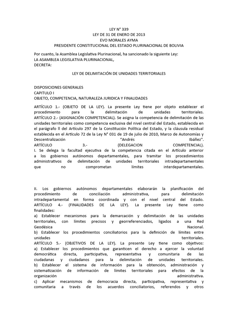 Ley 339 | PDF | Judicaturas | Democracia